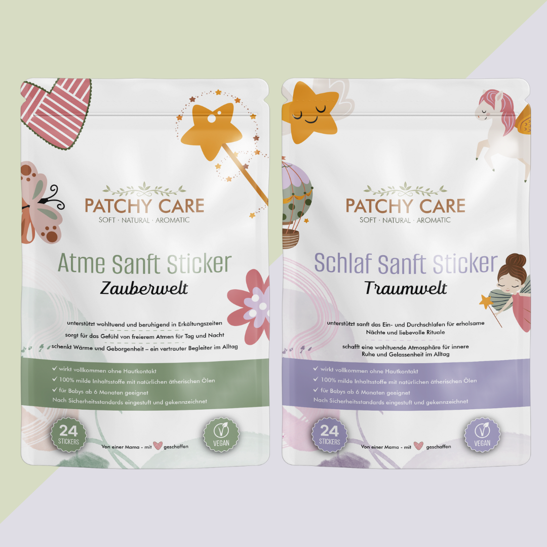 Atme Sanft & Schlaf Sanft SET – 48 Sticker voller Magie – Grünova